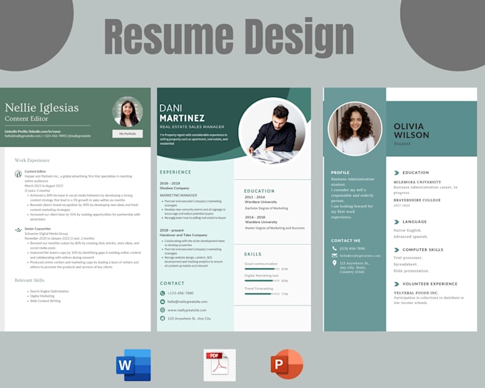 Design attractive resume,cv or cover letter by Kiranwebdesign | Fiverr