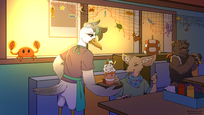 Draw your furry ocs by Shinysea | Fiverr