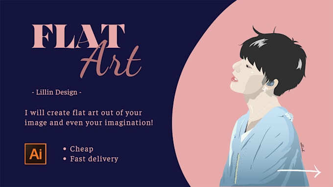 Create flat art illustrations for you by Nhlinh_ | Fiverr