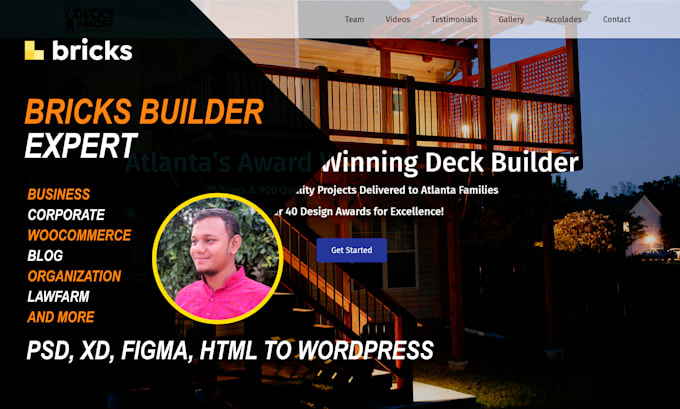 Develop wordpress website with bricks from design or content by Mahforayeji | Fiverr