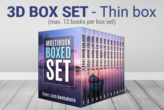 Create 3d multiple book box set from your existing 2d cover by ...