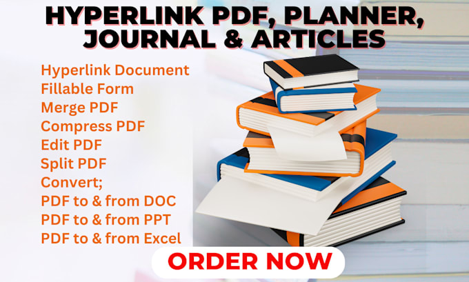 Add hyperlink create fillable pdf form convert to and from other files by Udblisss | Fiverr