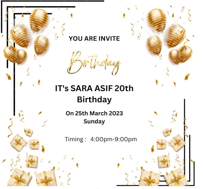Design amazing any invitation cards design by Manahilsaqib200 | Fiverr