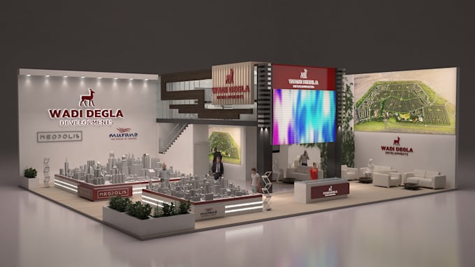 Design trade show booth and render 3d exhibition booth,stand by Samer ...