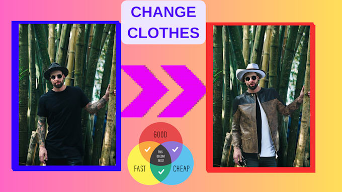 Change clothes in a photo , cheaper than others by Virtualtechwhiz | Fiverr