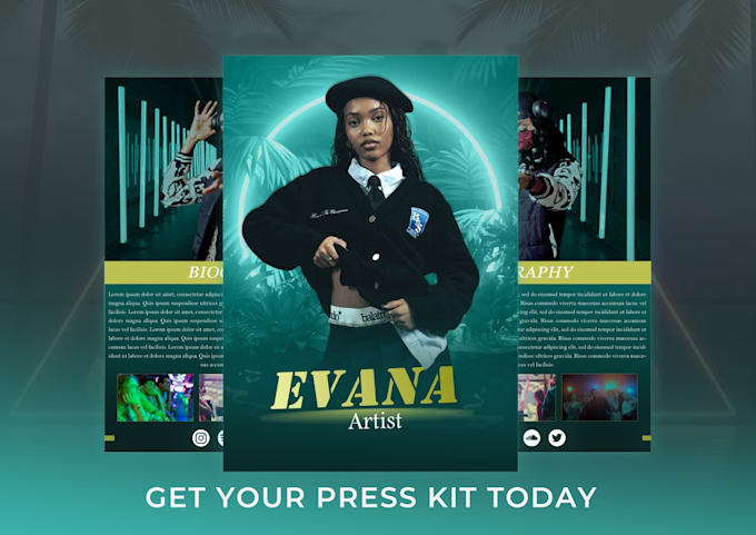 Epk, media kit, press kit and speaker sheet by Mirha_asad92 | Fiverr