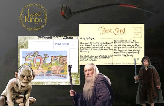 Send a postcard anywhere from lord of the rings by Dancingkiwi | Fiverr