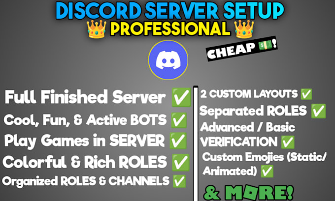 Setup or design your discord server by Danucraft | Fiverr