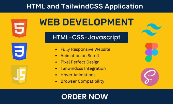 Do Frontend Web Development Using Html Css Tailwind Css Javascript By Junaidcodexpert Fiverr