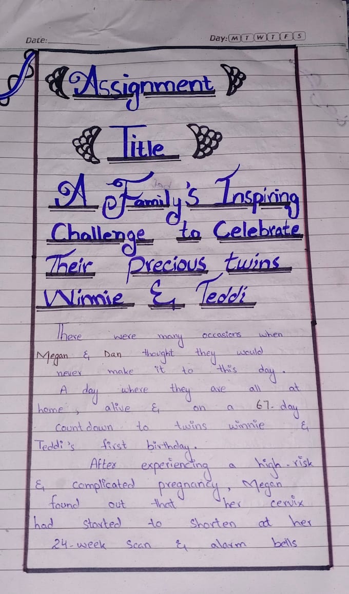 Write your assignment with my beautiful handwriting by Nooeman | Fiverr Write your assignment with my beautiful handwriting by Nooeman | Fiverr