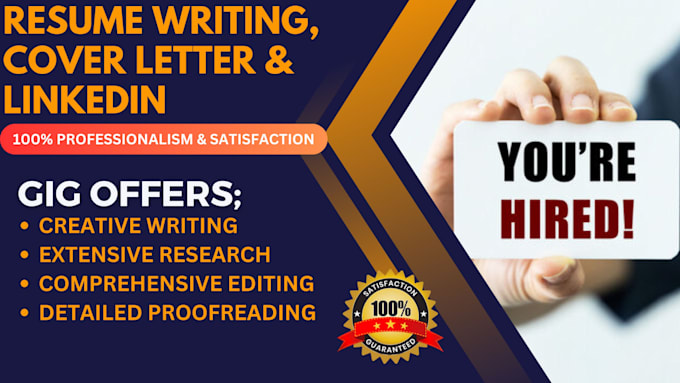 Write, edit, upgrade your resume, cv, cover letter, linkedin by Vivian_mukabi | Fiverr