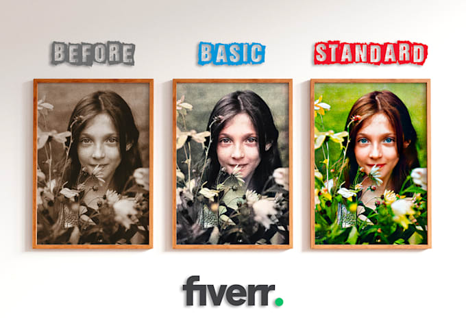 Transform your black and white photos by Online_workss | Fiverr
