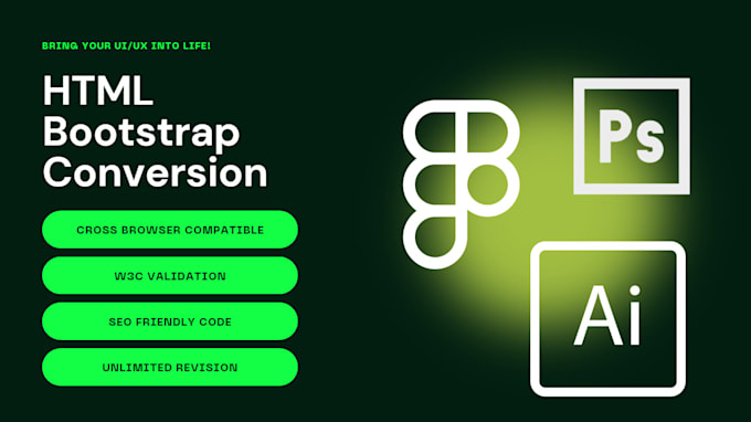 Convert ui to html bootstrap by Emjaytiem | Fiverr