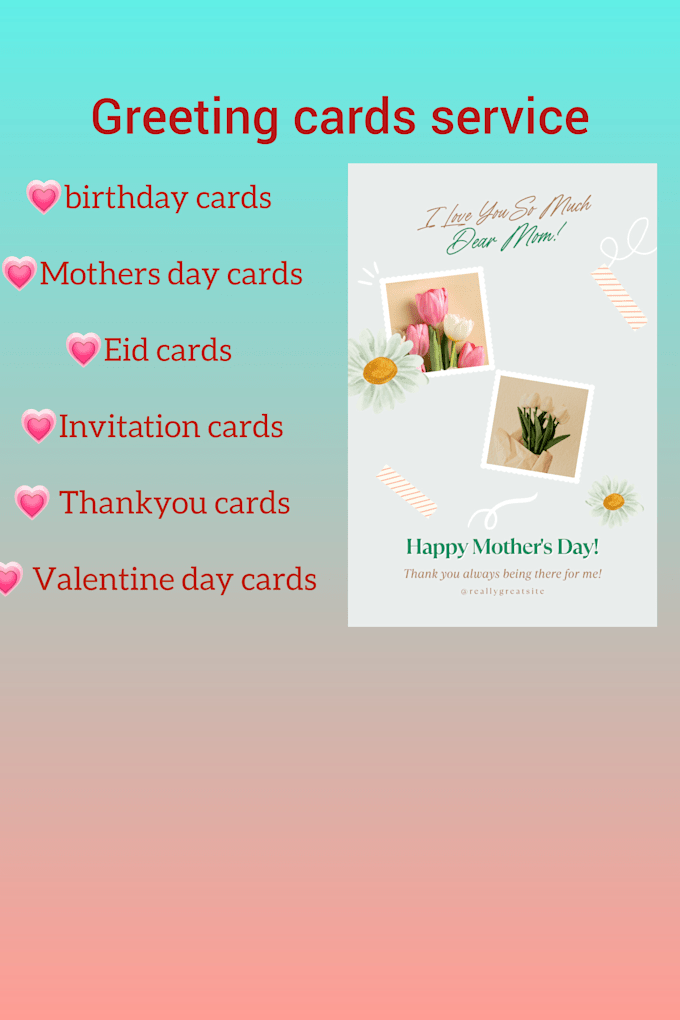 Design customized cards with names,pictures by Aieny12 | Fiverr