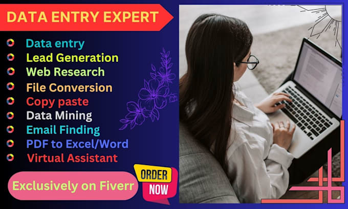 Do data entry lead generation copy paste web research typing by Sumonanoushan | Fiverr