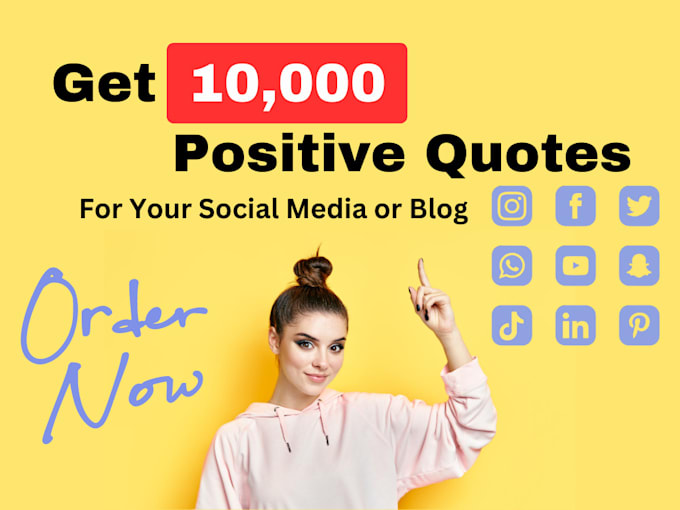 Give 10,000 inspirational positive quotes with your logo by Sauhanr ...