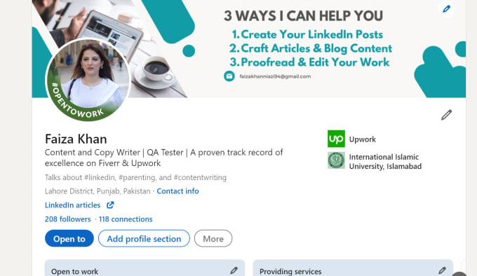 Design, revamp, and optimize your linkedin profile by Faizakhanniazi ... Design, revamp, and optimize your linkedin profile by Faizakhanniazi ...