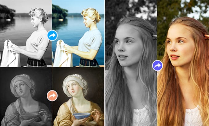 Trasform photos and pictures from black and white to coloured ones by ...