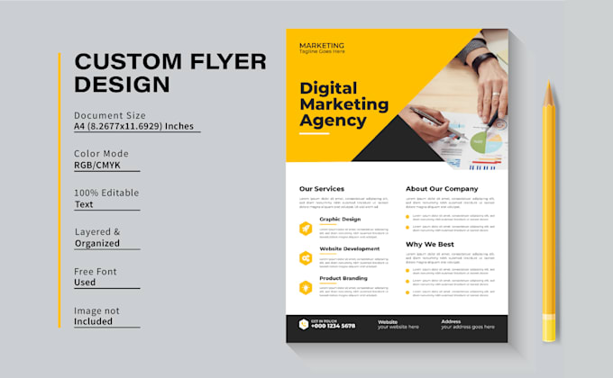 Design a custom flyer for your business or event by Sam_design0 | Fiverr