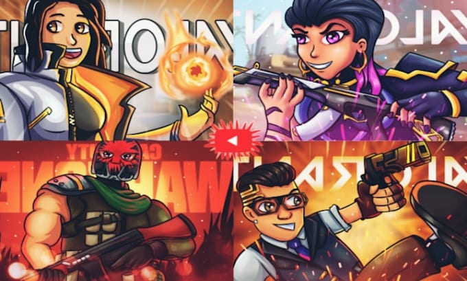 Design attractive custom drawn cartoon thumbnails for you by ...