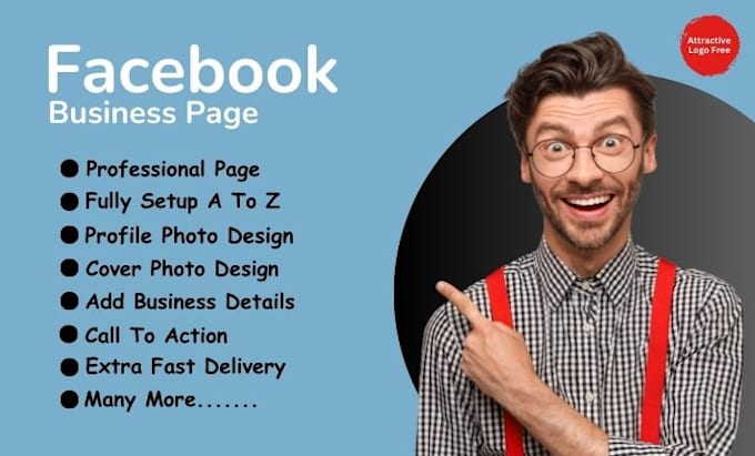 Create a facebook business page and social media profile setup by ...