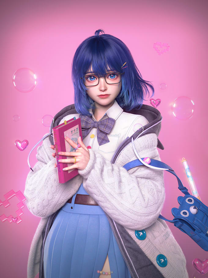 Create Custom Vr Chat Avatar Vr Character Vrc Avatar Vrchat 3d Model Design By Khadhab Fiverr