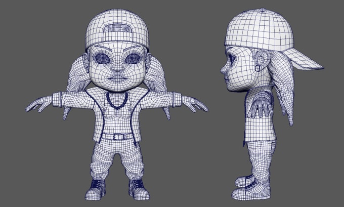 Character Mesh Topology ArtStation Stylized Full Male Body Base Mesh