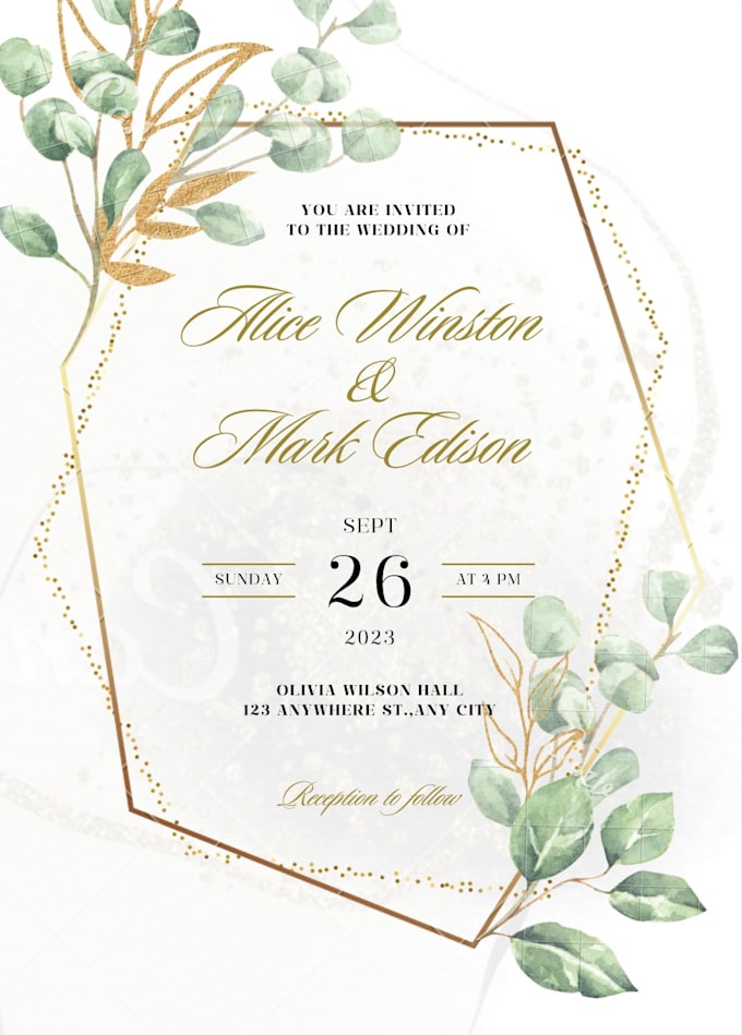 Design the most professional wedding invitation by Lili_05 | Fiverr