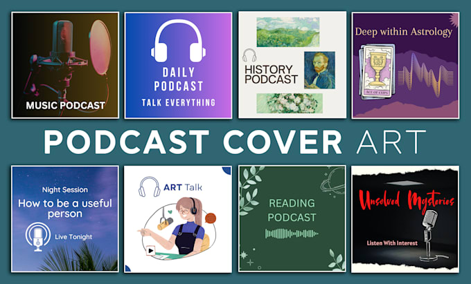 Design captivating podcast cover or thumbnail by Graphics_kubra | Fiverr