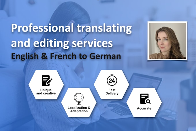Professionally translate english and french to german by Sara_dp | Fiverr