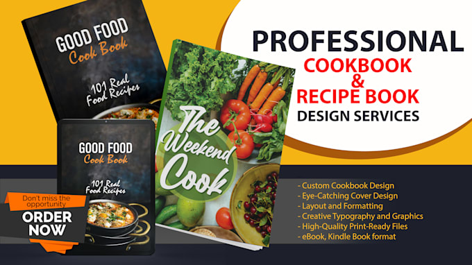Design a unique cookbook and recipe book layout and cover by ...