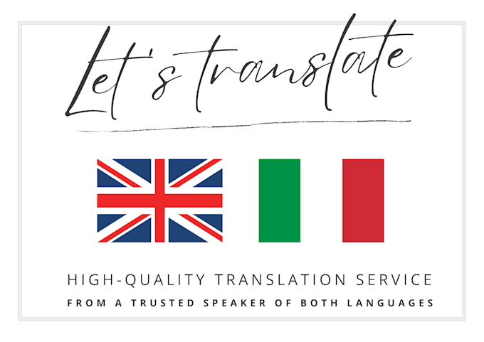 Translate english texts and documents into italian by Ludovicadaffini ...