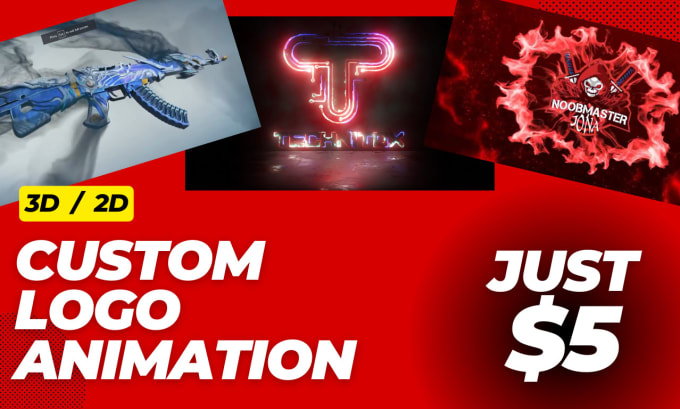 Make custom 3d and 2d animated logo intro video by Jonathanthomas0 | Fiverr