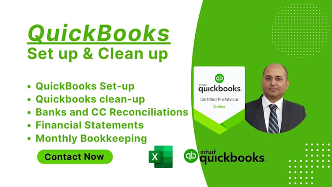 Do quickbooks bookkeeping, setup, cleanup and reconciliation by Farukhmehmod | Fiverr