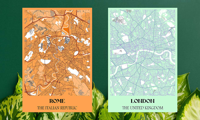 Create a printable custom city map by Ashan_dev | Fiverr