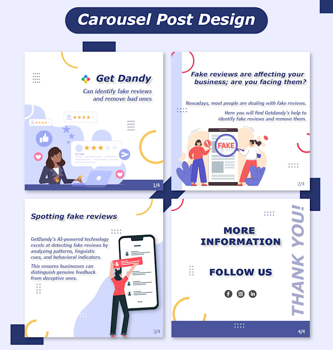 Design custom social media carousel posts for you by Unknown2308 | Fiverr