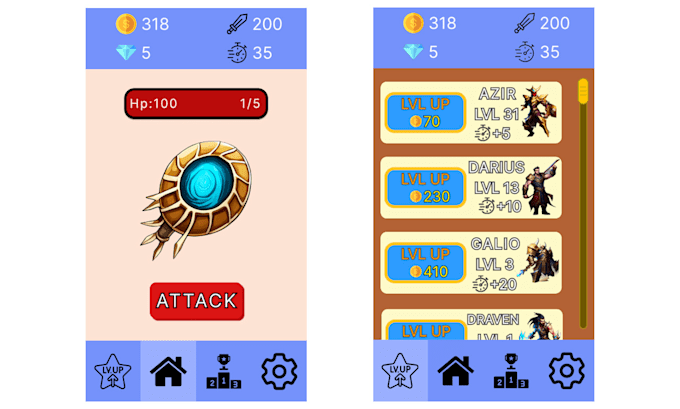 Design, develop and make full mobile clicker game for you by Fonixzette ...