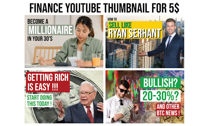 Design youtube thumbnails for finance and investments channel by ...