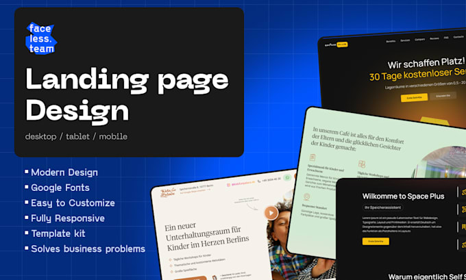 Design and build a professional landing page on wordpress by Faceless_team | Fiverr