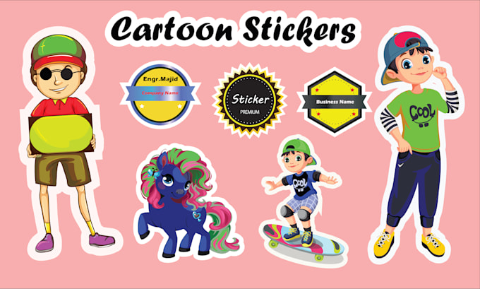 Create custom sticker design by Majidsadique139 | Fiverr
