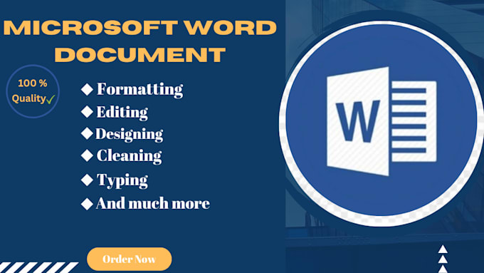 Format, design, edit and create microsoft word document by Maryam_86 | Fiverr