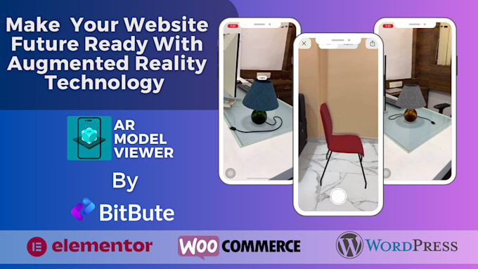 Add 3d and ar technology to your website with ar model viewer a wordpress plugin by Bitbute | Fiverr