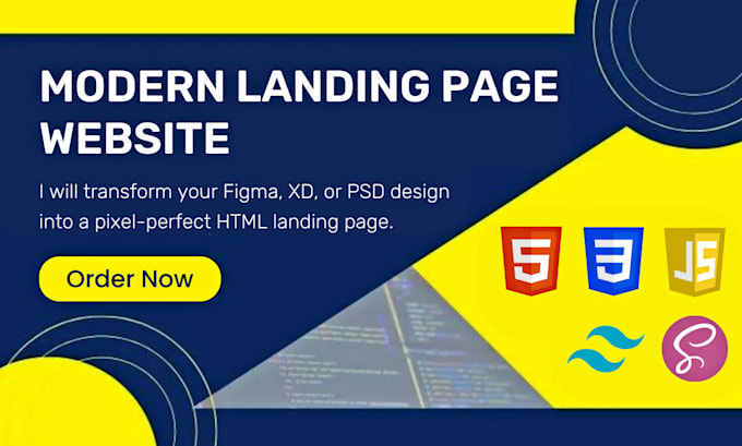 Create A Professional Html Landing Page Website With Tailwind Css By Junaidcodexpert Fiverr