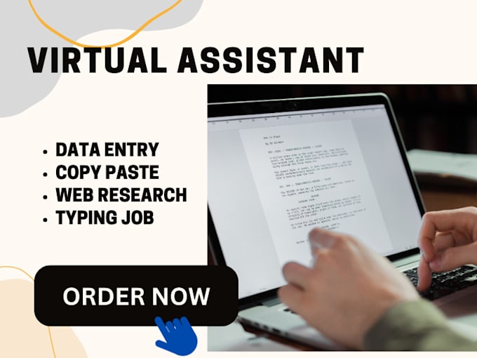 Be your virtual assistant for data entry copy pasting typing and web research by Sheerazafzal ...