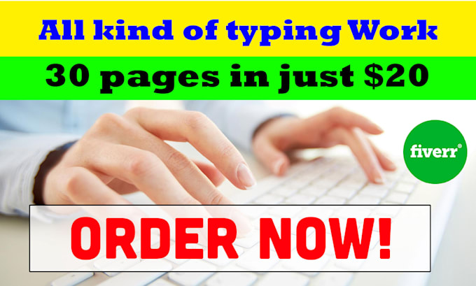 Do a fast typing job, retype pages, pdf to word, your typist by ...