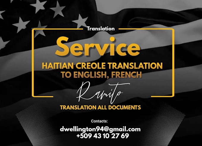 Do english and creole translation by Dwellington1994 | Fiverr