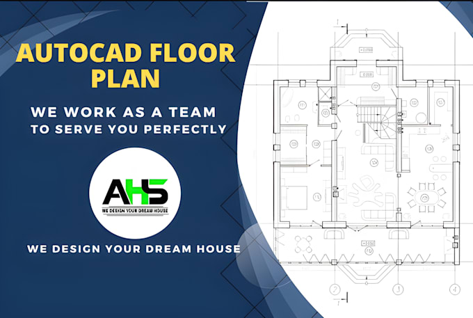 Draw, redraw autocad 2d floor plan, architectural drawing be your floorplanner by Ahsmicrocad ...
