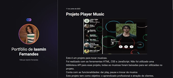 Desenvolvedora web e web designer by Iasminfernandes | Fiverr
