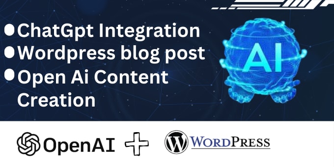 Build chatgpt openai, wordpress, wix, gpt3 integration services by ... Build chatgpt openai, wordpress, wix, gpt3 integration services by ...
