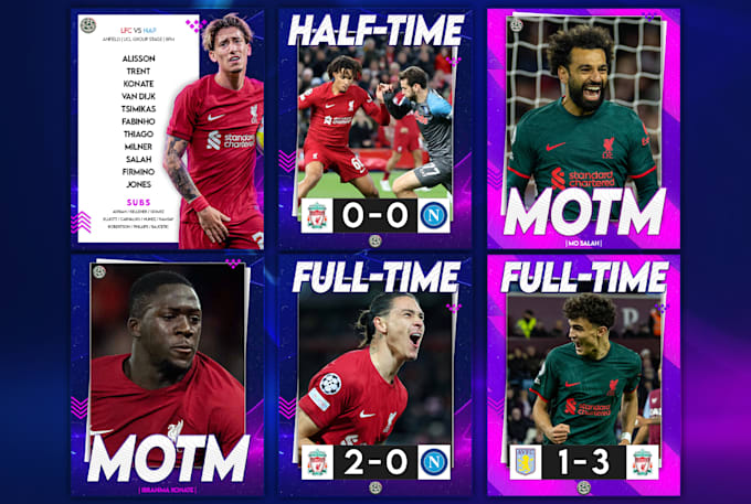 Edit football and soccer social media graphics by Anthonykalvin | Fiverr